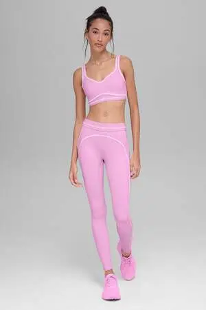 Alo Yoga Airbrush Heart Throb Legging - Candy Heart Pink/White